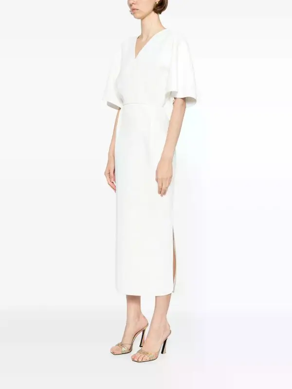 Maticevski V-neck Midi Dress - White