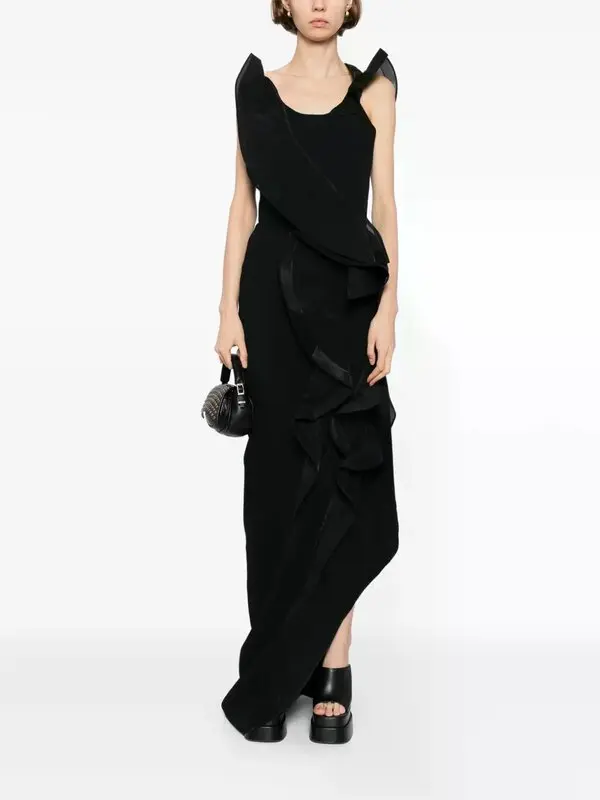 Maticevski Satellite Wave Gown - Black