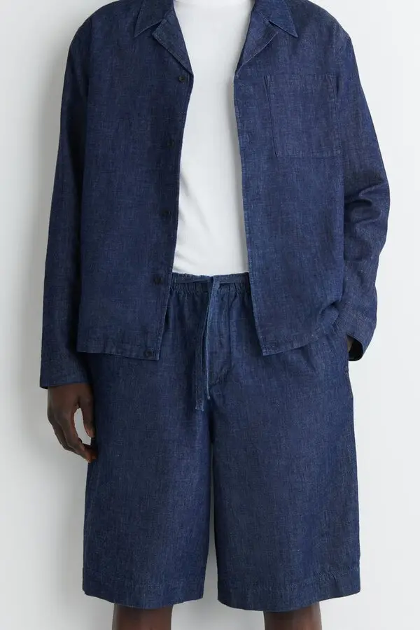 Cos Drawstring Denim Shorts