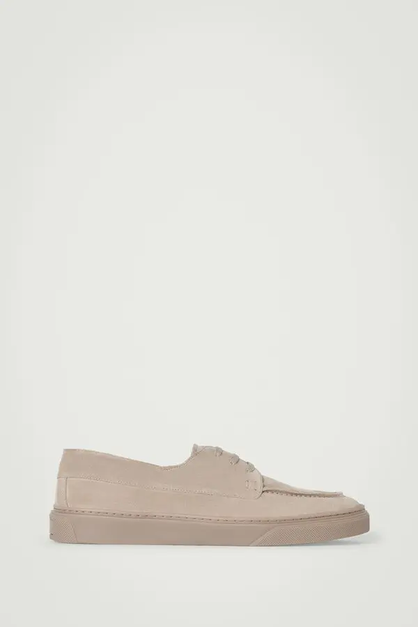 Cos Suede Sneaker Boat Shoes - Beige