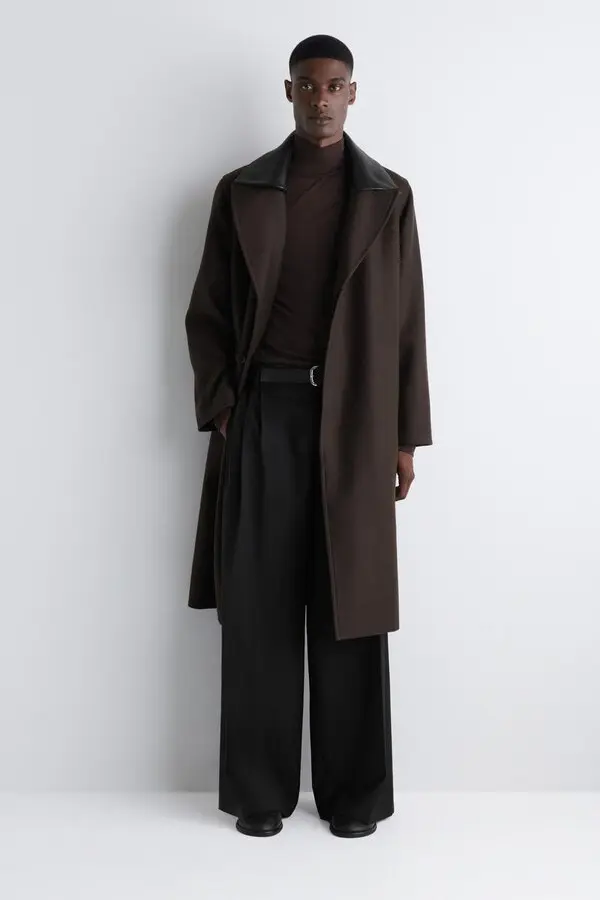 Cos Slim Wool-jersey Roll Neck Top