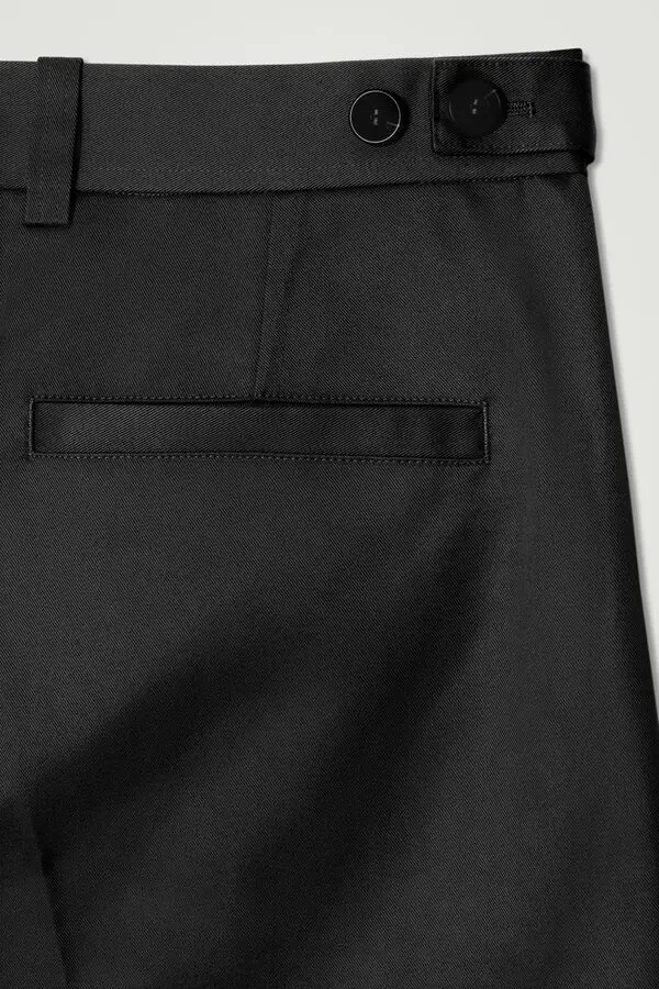 Cos Relaxed Straight-leg Cotton Trousers