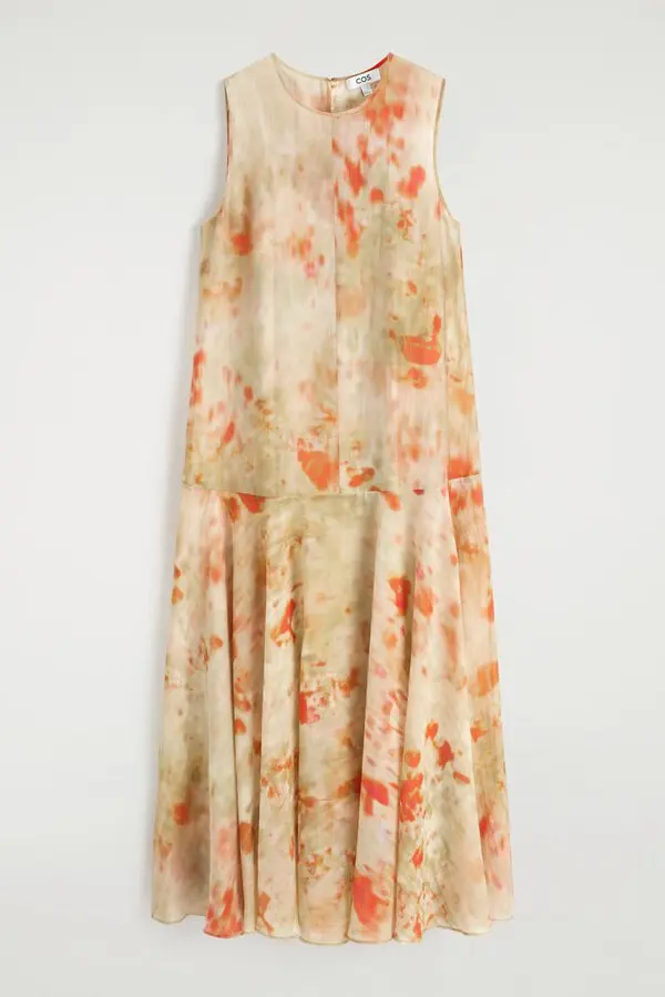 Cos Sheer Floral Print Maxi Dress - Pink | Editorialist