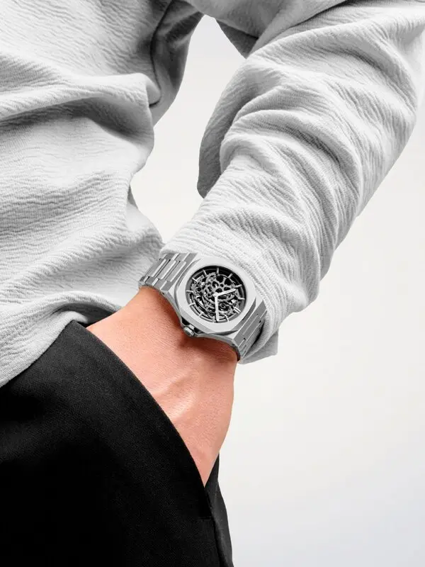 D1 MILANO Stainless Steel Skeleton Watch - Silver