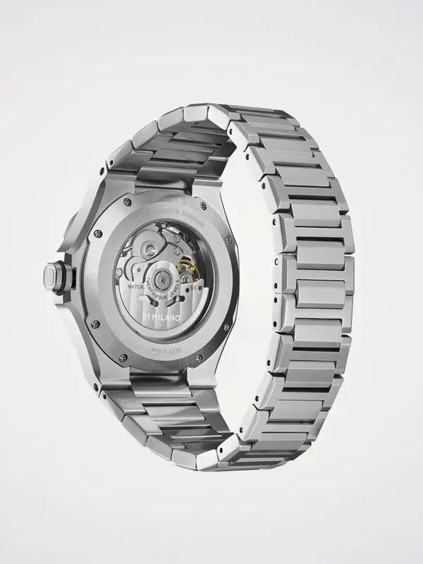 D1 MILANO Stainless Steel Skeleton Watch - Silver