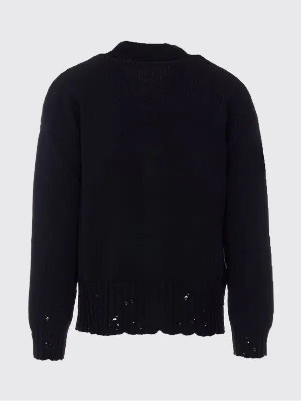 Marni Cotton Distressed V-neck Cardigan