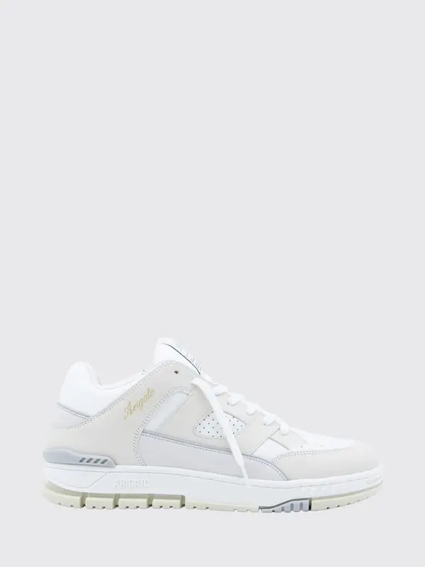 Axel Arigato Bicolour Low Top Leather And Nubuck Sneakers With Perforated Toe - Cream