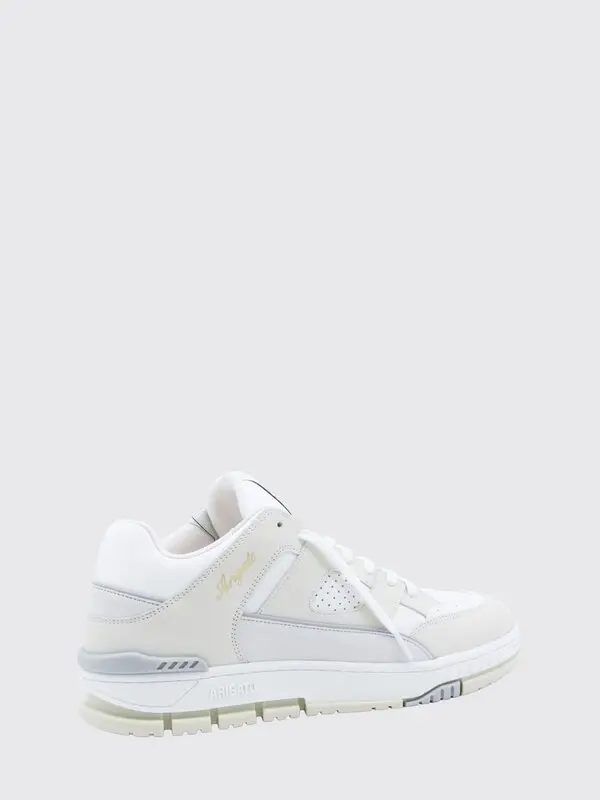 Axel Arigato Bicolour Low Top Leather And Nubuck Sneakers With Perforated Toe - Cream
