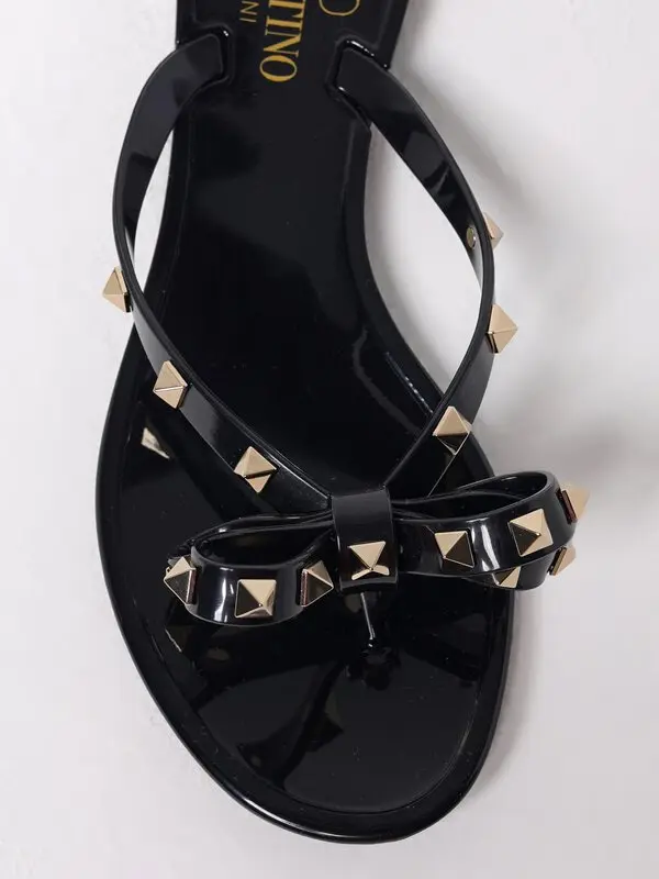 Valentino Garavani Heeled Thong Sandals With Embellishments