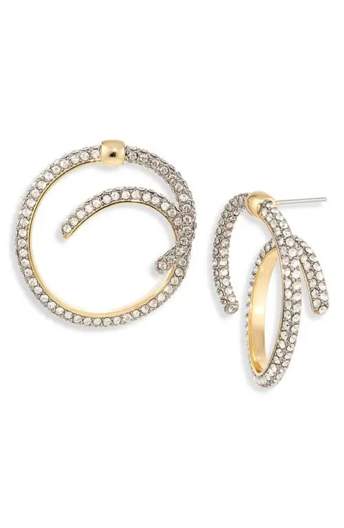Demarson Maia Crystal Pavé Earrings - Silver/gold