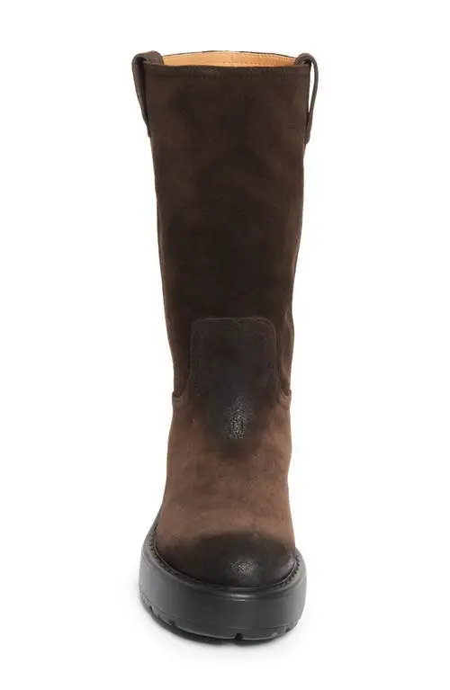Miu Miu Suede Work Boots - Moro