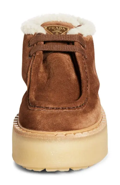 Prada Shearling Derby Bootie