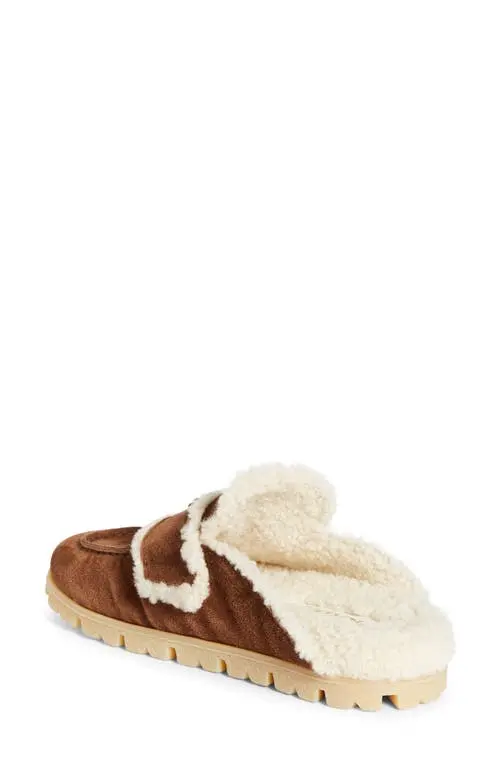 Prada Genuine Shearling Mule - Cacao