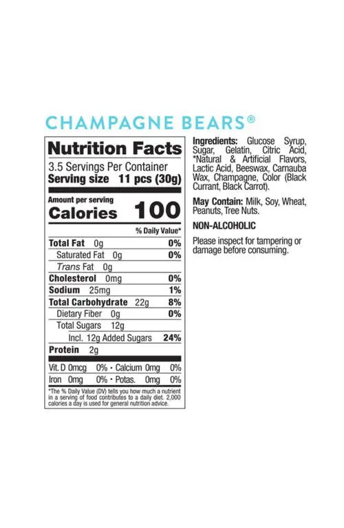 SUGARFINA Champagne Bears 12-pack Candy Taster Packets
