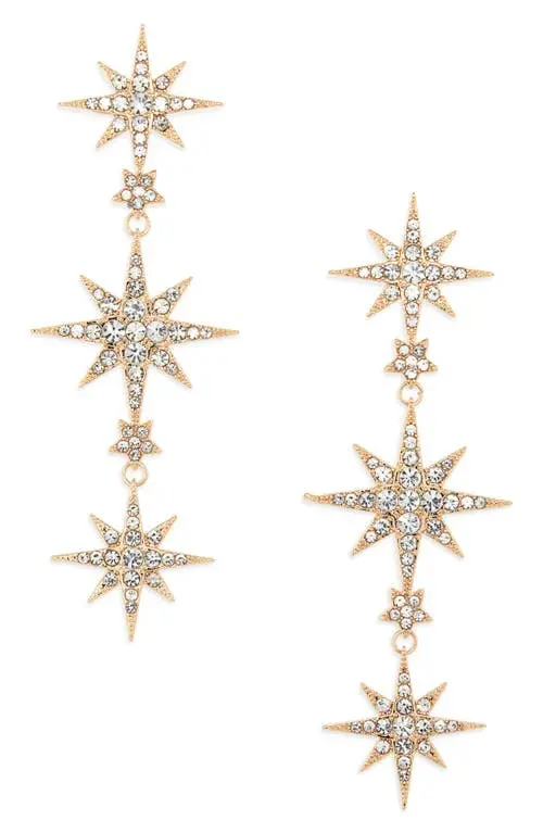 Baublebar Celestial Statement Earrings - Clear/gold