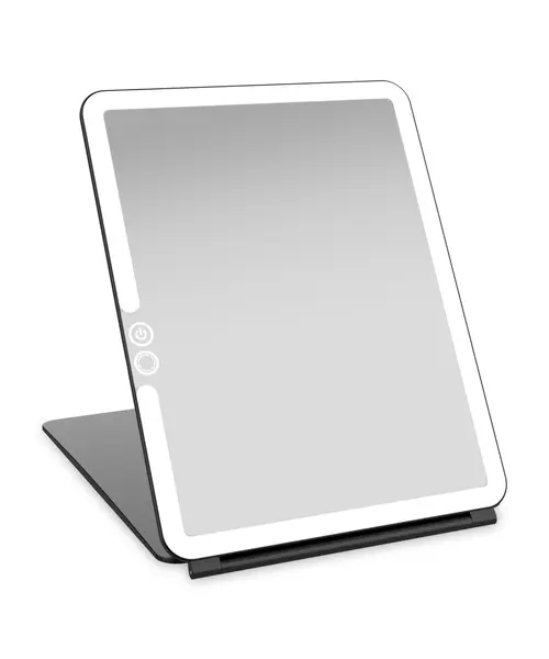 LUNA LONDON Eclipse Travel Mirror | Led Lighted Rechargeable Vanity Makeup Mirror - Matte Black