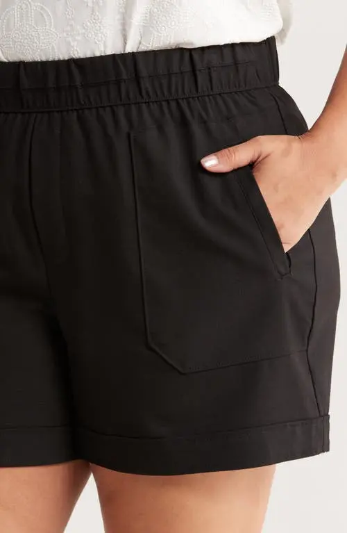 Wit & Wisdom Skyrise Patch Pocket Shorts - Black