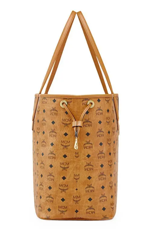 Mcm Large Reversible Liz Shopper - Cognac