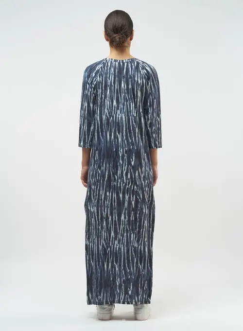 Majestic Filatures Stretch Linen Tie-dye Maxi Dress - Vintage Blue