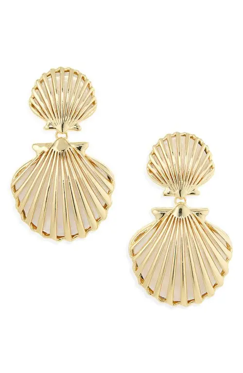 Baublebar Marni Seashell Drop Earrings - Pearl/gold