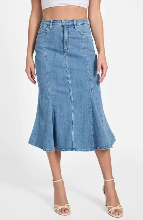 Guess Lia Denim Midi Skirt