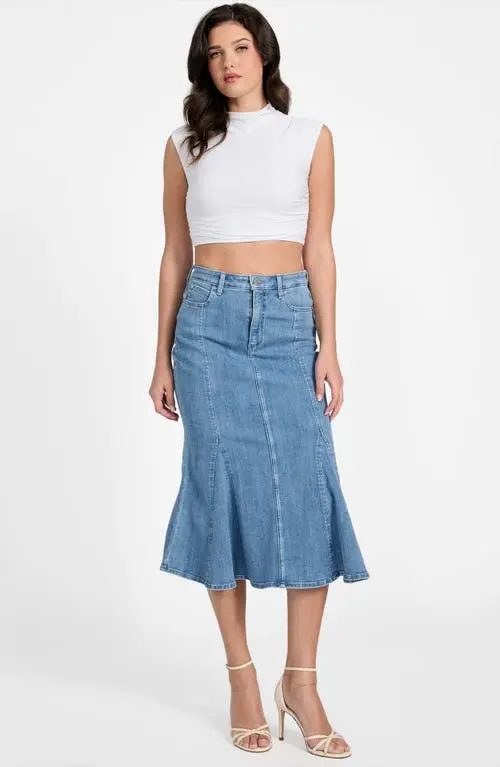 Guess Lia Denim Midi Skirt