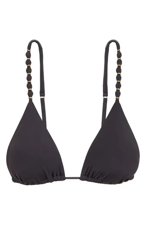 VIX PAULA HERMANNY Paral Beaded Triangle Bikini Top