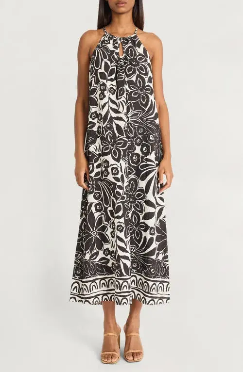 THE GOOD JOURNEY Keyhole Maxi Sundress