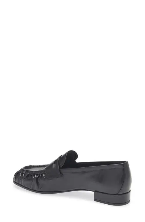 Prada Ruched Toe Penny Loafer - Nero