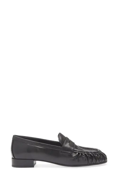 Prada Ruched Toe Penny Loafer - Nero