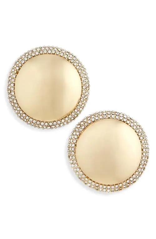Baublebar Pamela Circle Statement Earrings - Clear/gold