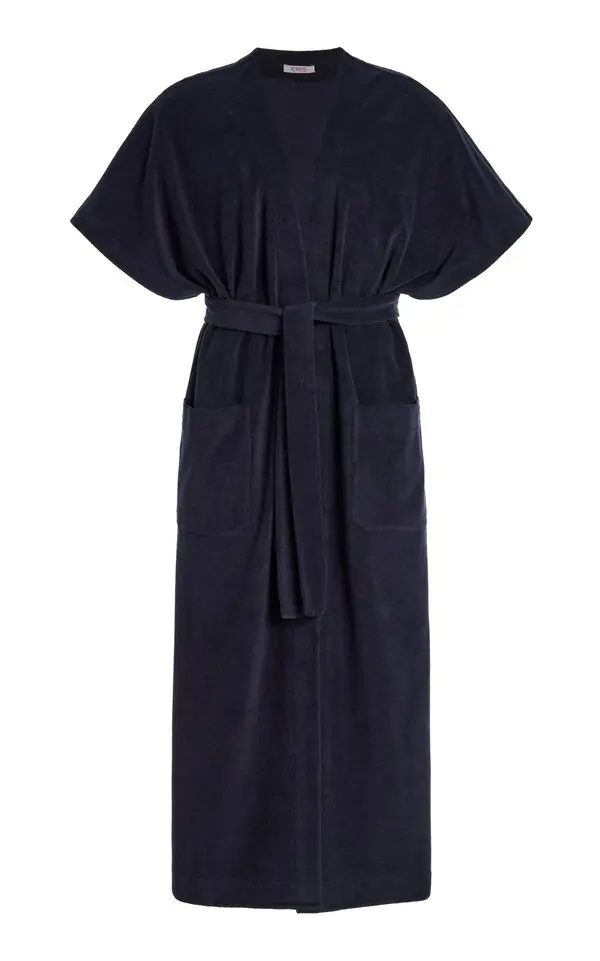 ERES Thalasso Cotton Terry Robe - Black