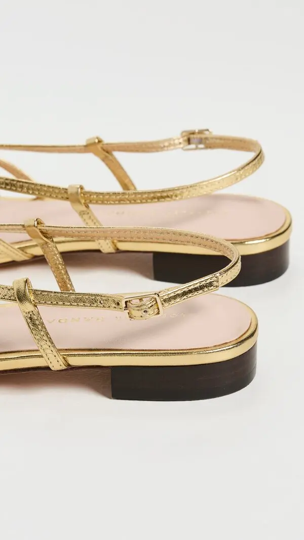 LOEFFLER RANDALL Devon Lattice Slingback Sandals - Gold