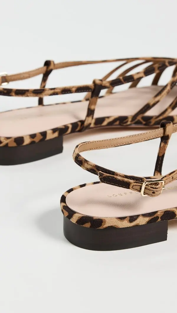 LOEFFLER RANDALL Devon Lattice Slingback Sandals - Leopard