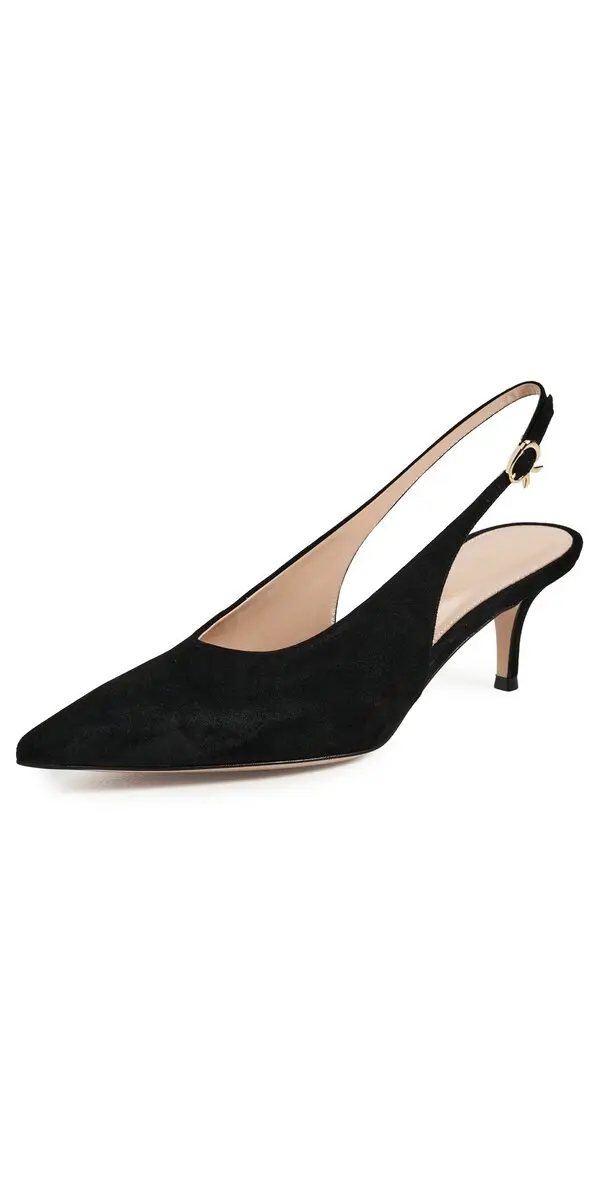 GIANVITO ROSSI Robbie Slingback Pumps - Black