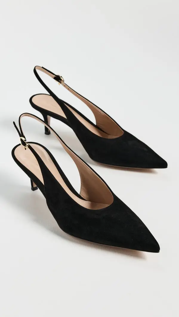GIANVITO ROSSI Robbie Slingback Pumps - Black