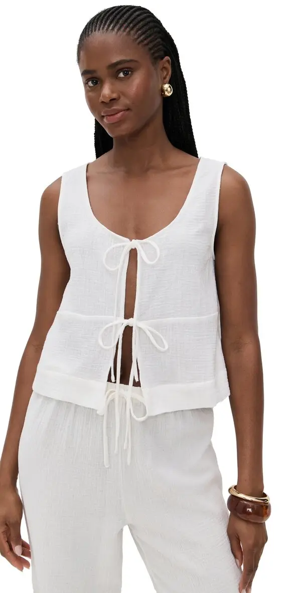WAYF Ani Tie Front Top