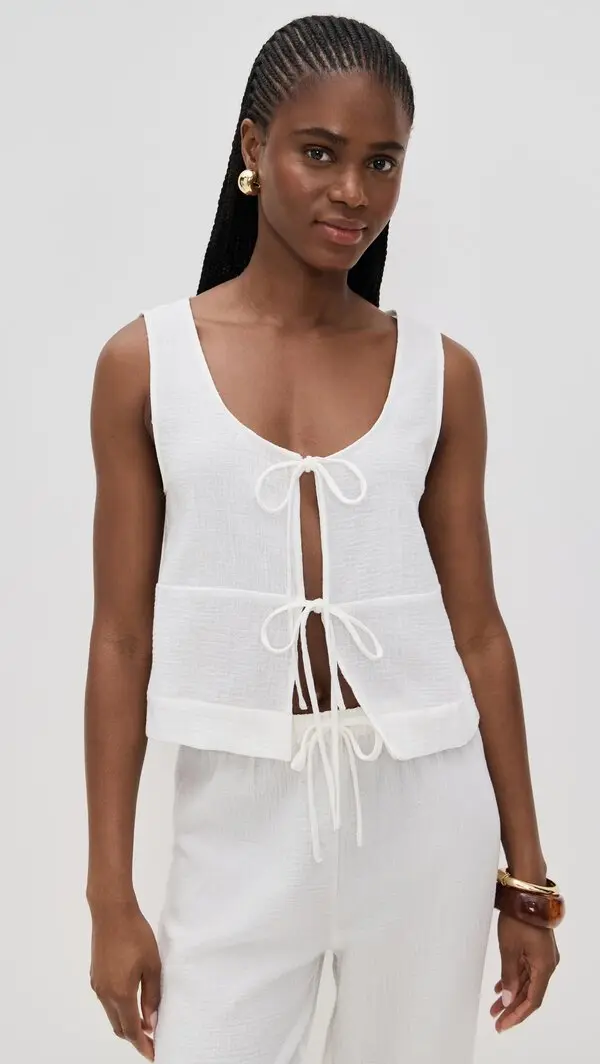 WAYF Ani Tie Front Top