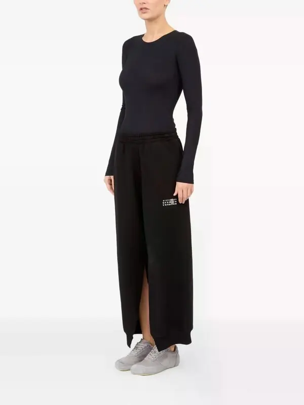 MAISON MARGIELA Wide-leg Cotton Jersey Sweatpants With Front Slits