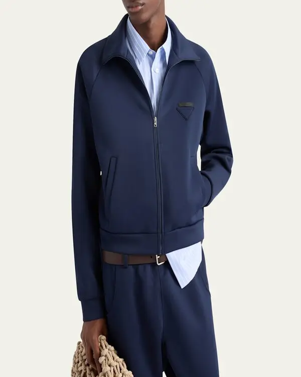 Prada Techno Jersey Full-zip Jacket