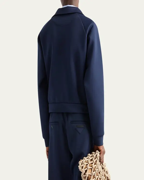 Prada Techno Jersey Full-zip Jacket
