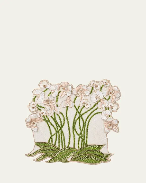 KIM SEYBERT Orchid Beaded Placemat - Multi