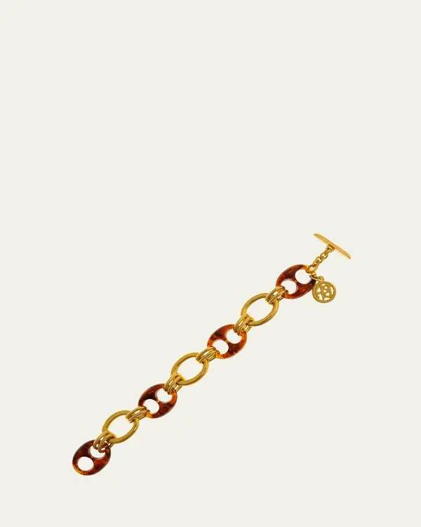 BEN-AMUN 24k Gold Electroplated Tortoise Link Necklace - Yg