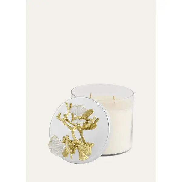 Michael Aram Butterfly Ginkgo White & Gold Candle - White Gold