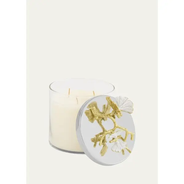 Michael Aram Butterfly Ginkgo White & Gold Candle - White Gold