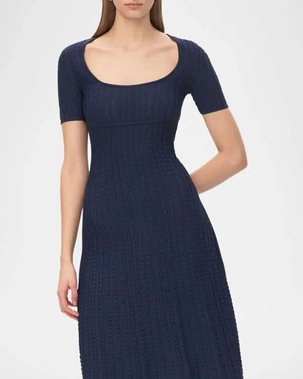 Herve Leger Calista Textured Scoop-neck Dress