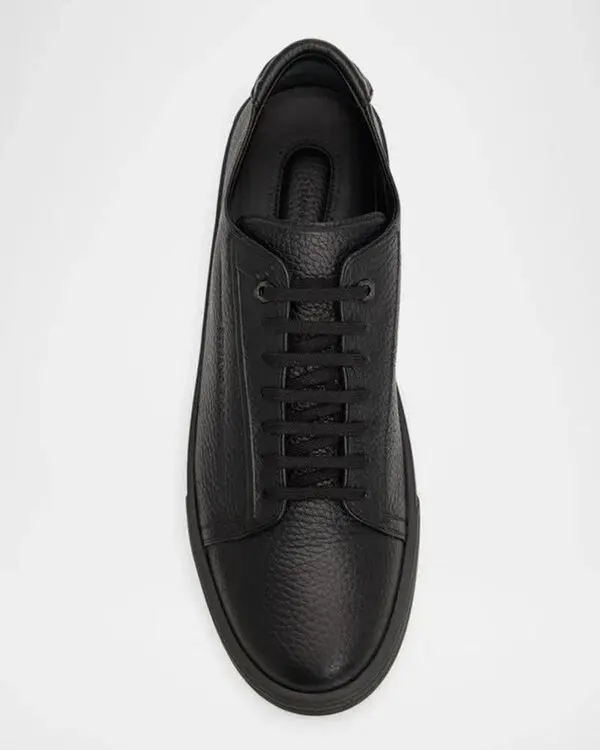Stefano Ricci Calfskin Leather Sneakers - Black