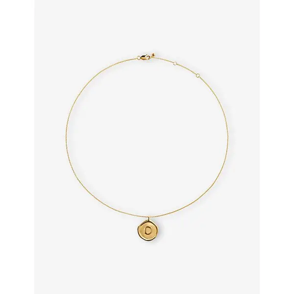 Monica Vinader Initial O Pendant Necklace - Gold