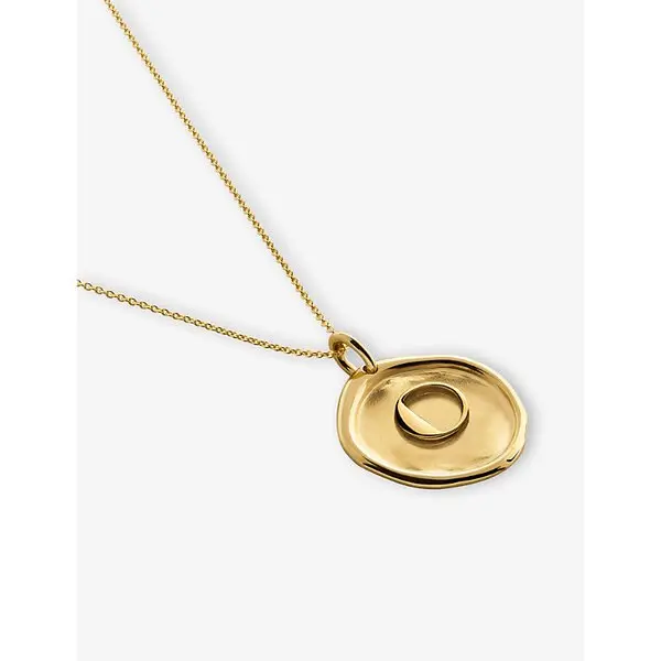 Monica Vinader Initial O Pendant Necklace - Gold