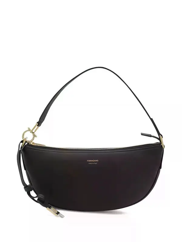 FERRAGAMO Small Oval Leather Shoulder Bag